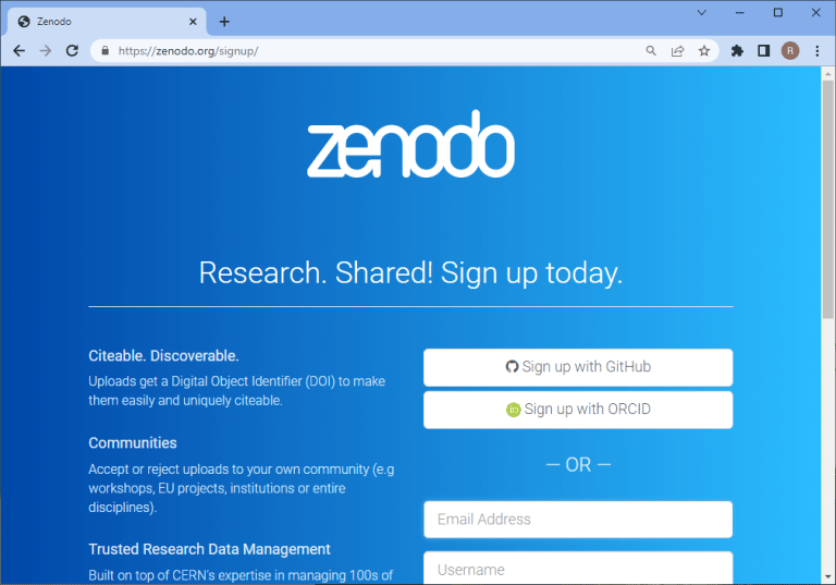 Sharing research data with Zenodo - FocalPlane