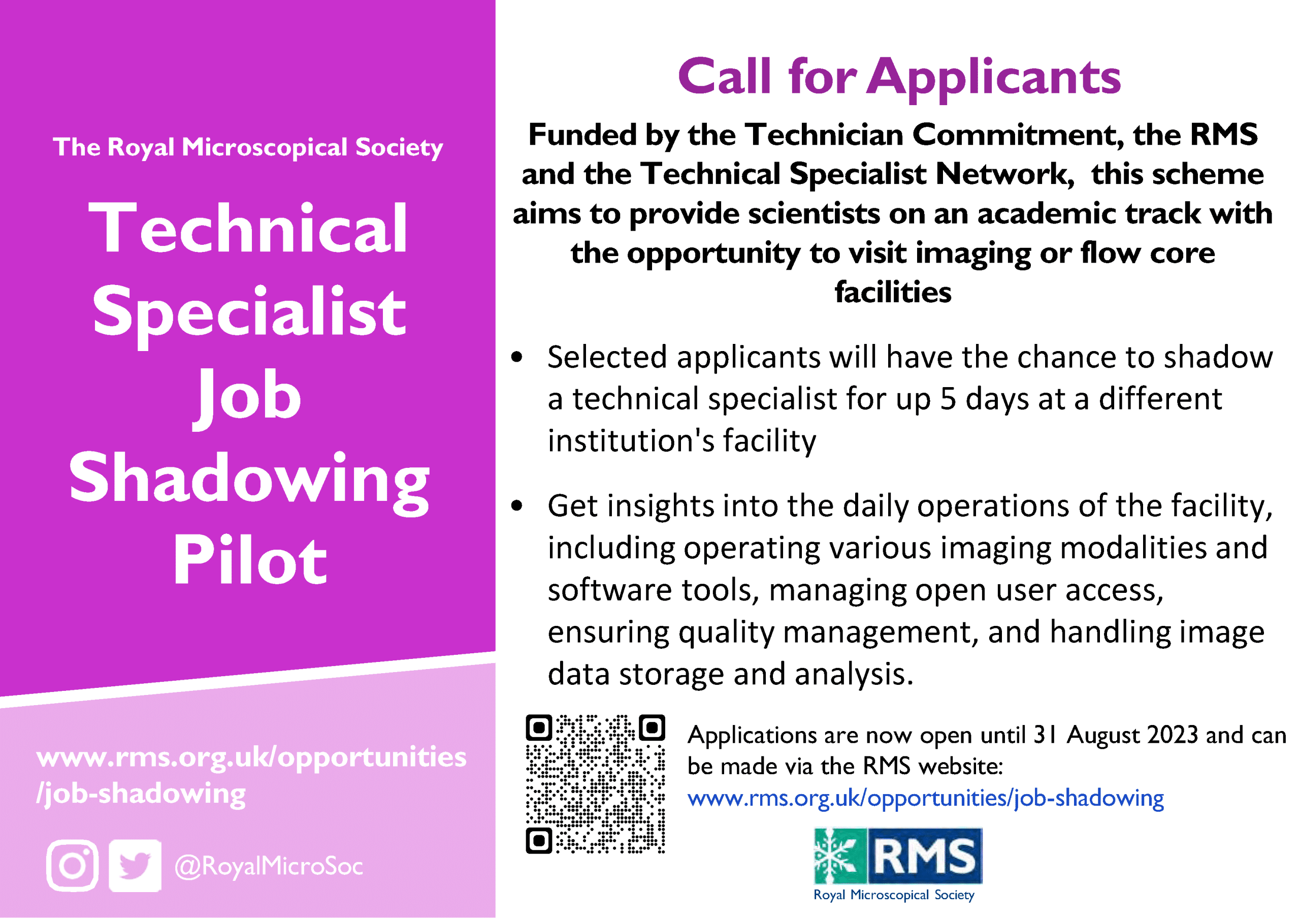 NEW Technical Specialist Job Shadowing Scheme! - FocalPlane